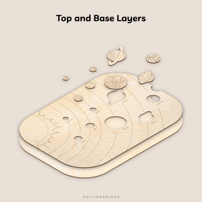 Flisat Solar System Trofast Bin Insert SVG Laser Cut File for Kids ...