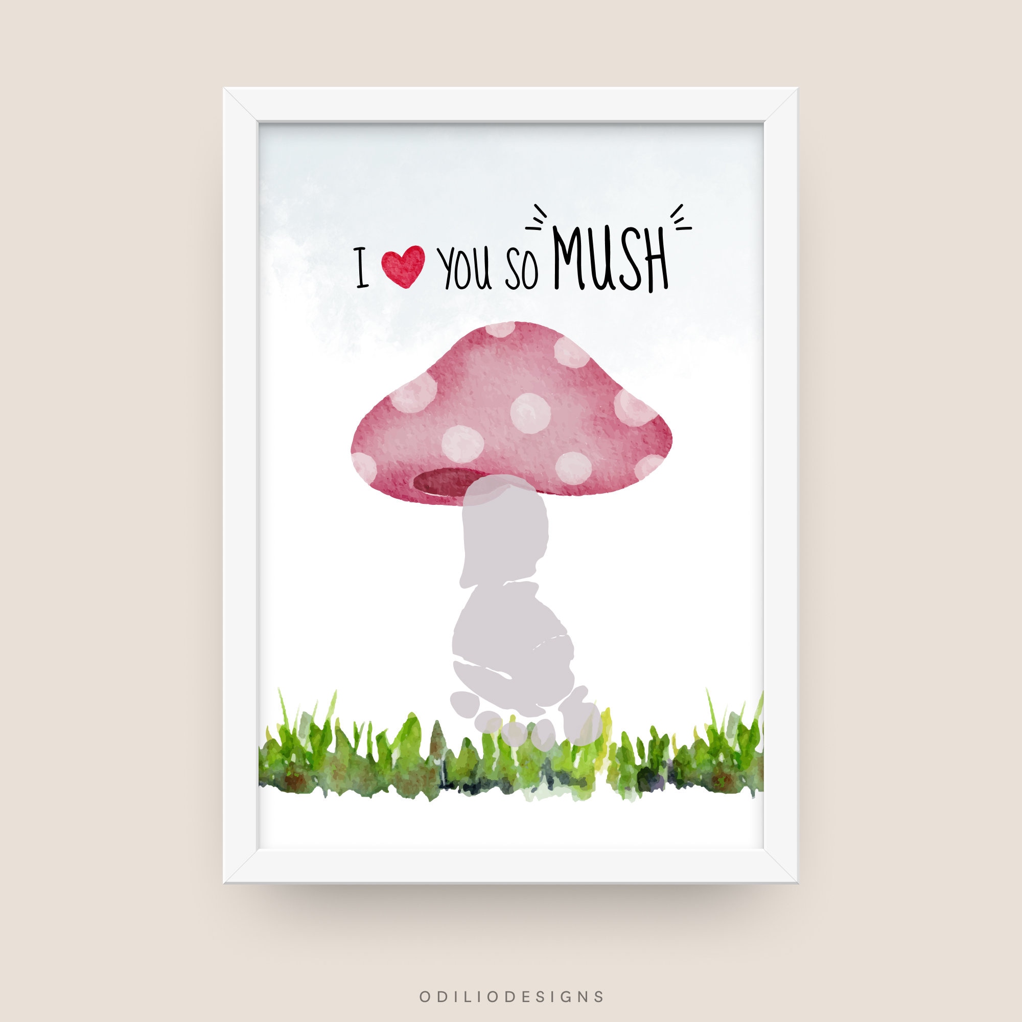 I Love You so Much Handprint Art for Valentine's Day Gift From Baby ...