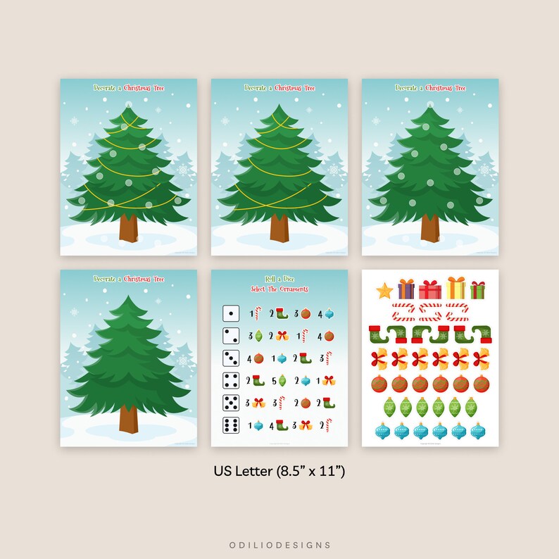 Build a Christmas Tree Worksheet for Preschool Kindergarten - Etsy