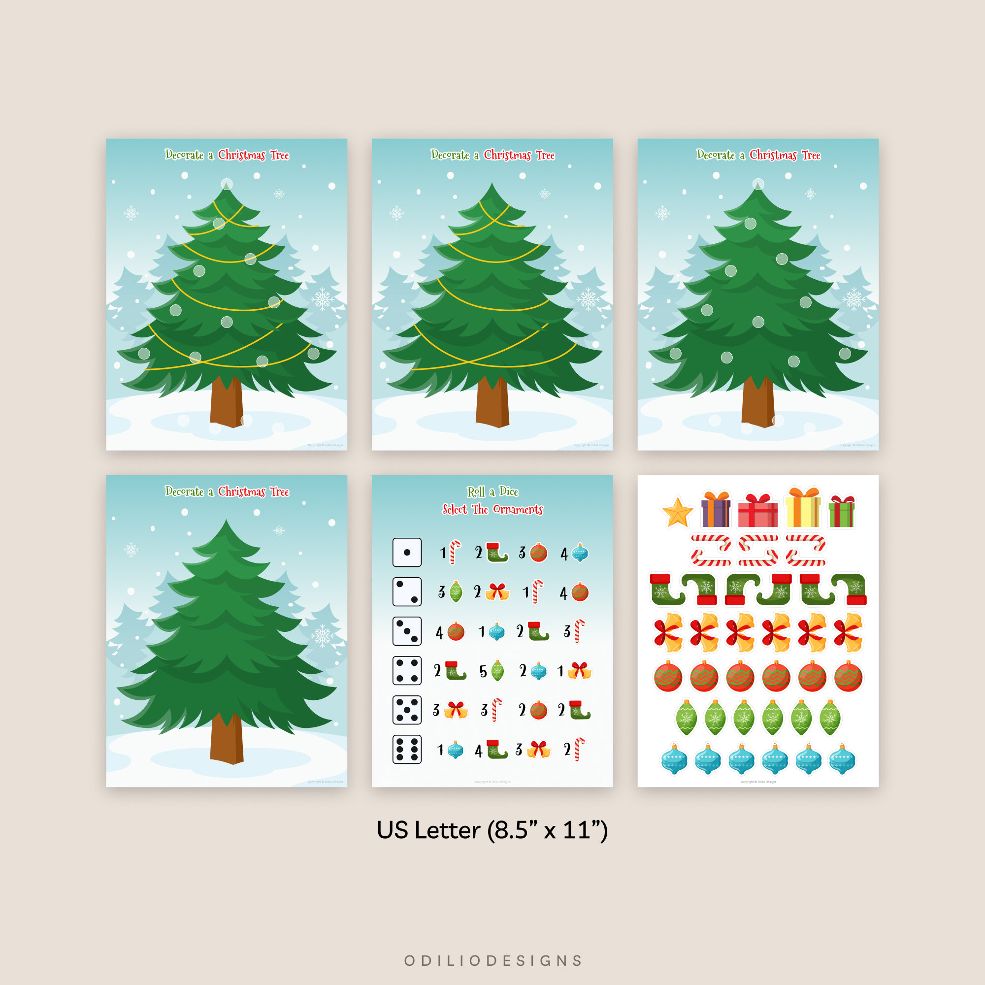 Build a Christmas Tree Worksheet for Preschool Kindergarten - Etsy