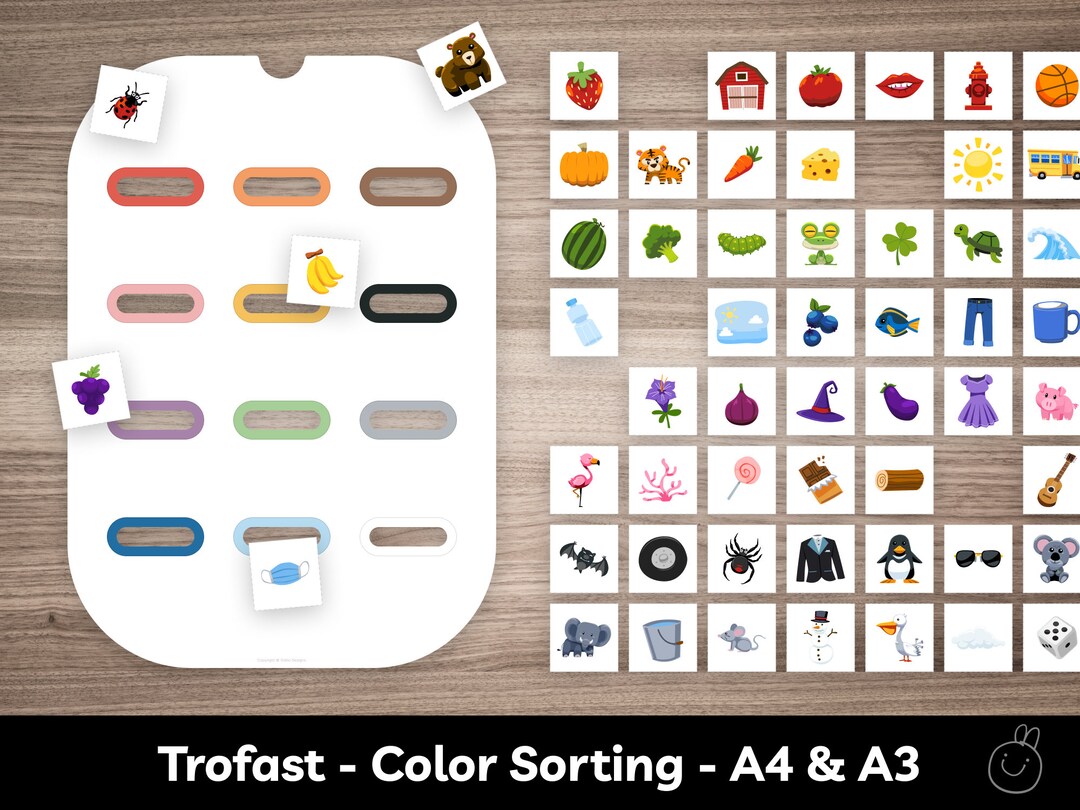Color Sorting Activity Flisat Trofast Lid Insert Printable - Etsy
