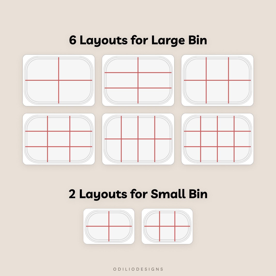 Trofast Bin Dividers SVG Template for IKEA Flisat Table Small Large ...