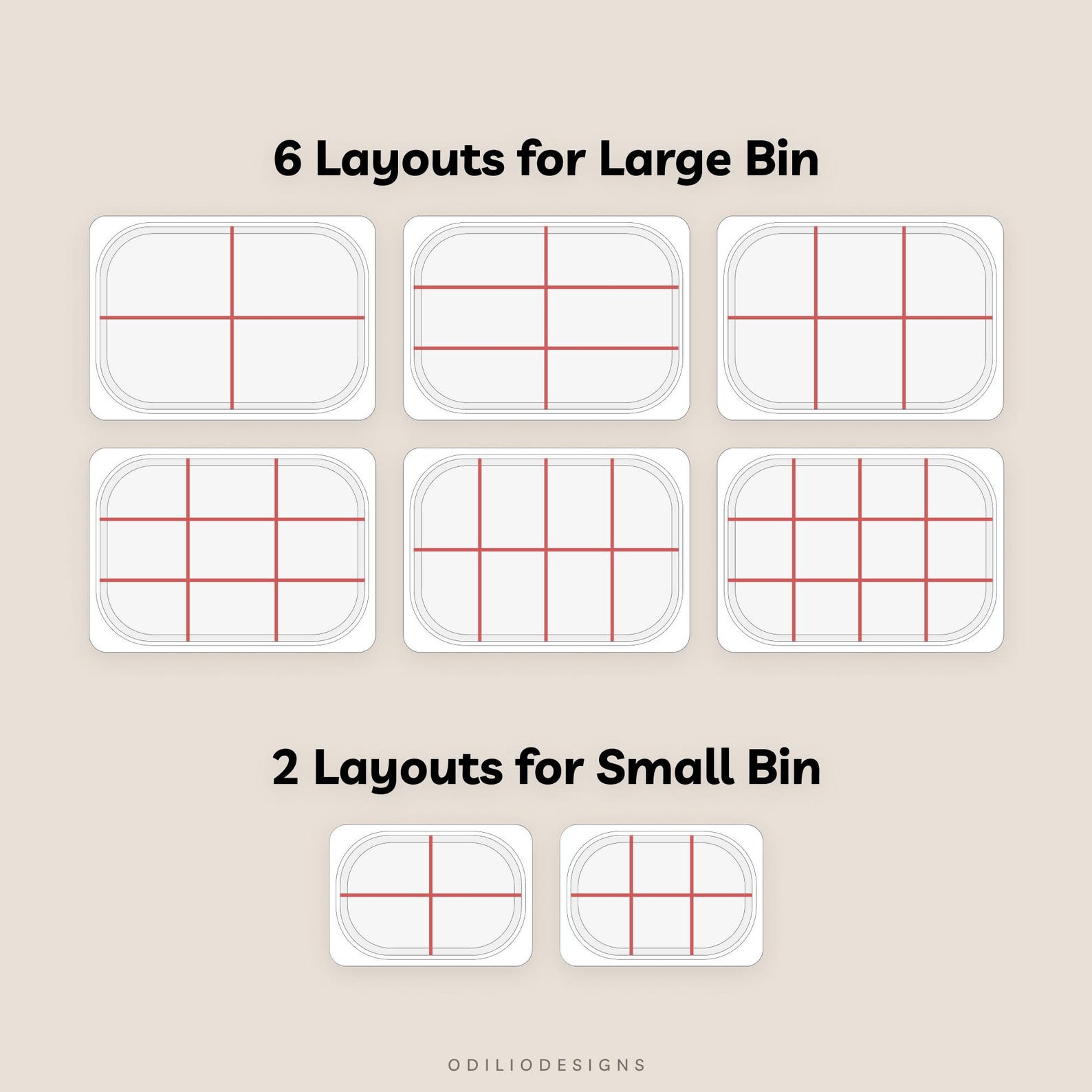 Trofast Bin Dividers SVG Template for IKEA Flisat Table Small Large ...
