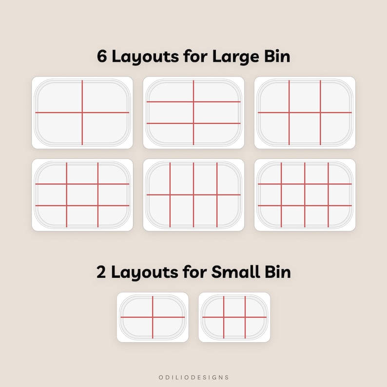 Trofast Bin Dividers SVG Template for IKEA Flisat Table Small Large ...