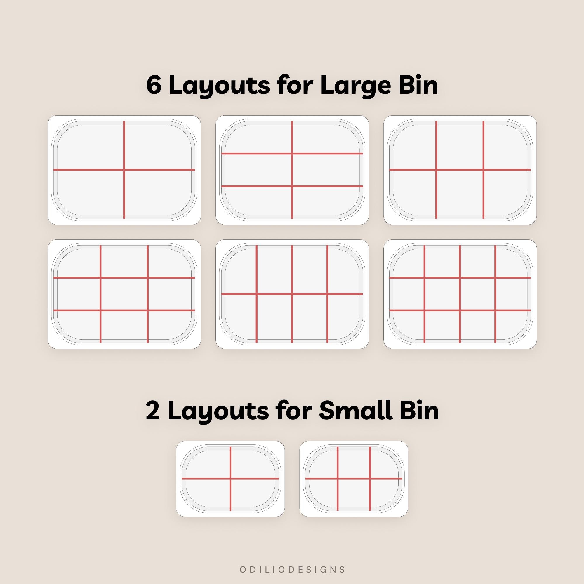 Trofast Bin Dividers SVG Template for IKEA Flisat Table Small Large ...