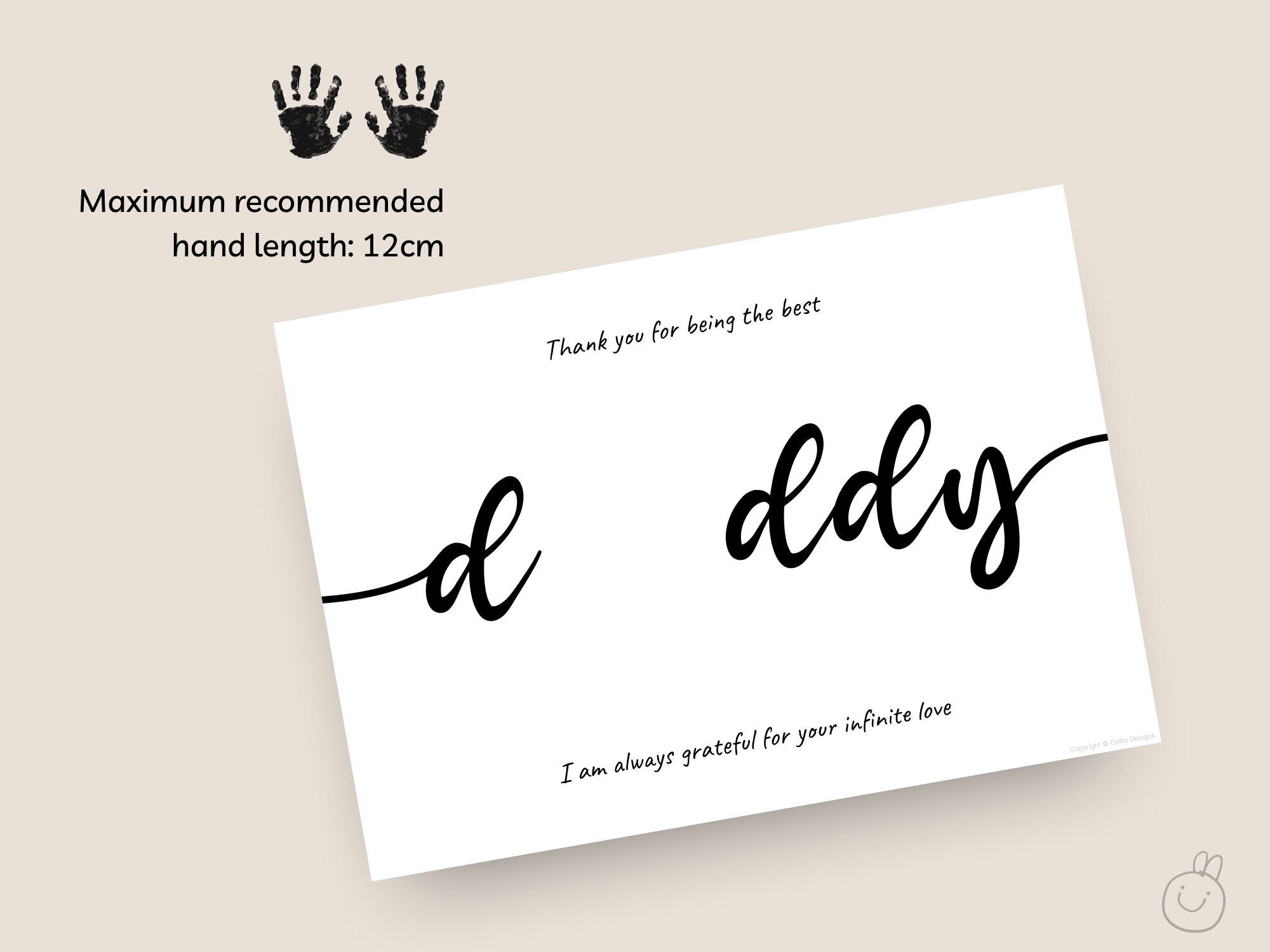 Daddy Handprint Art for Father's Day Dad Birthday Gift - Etsy