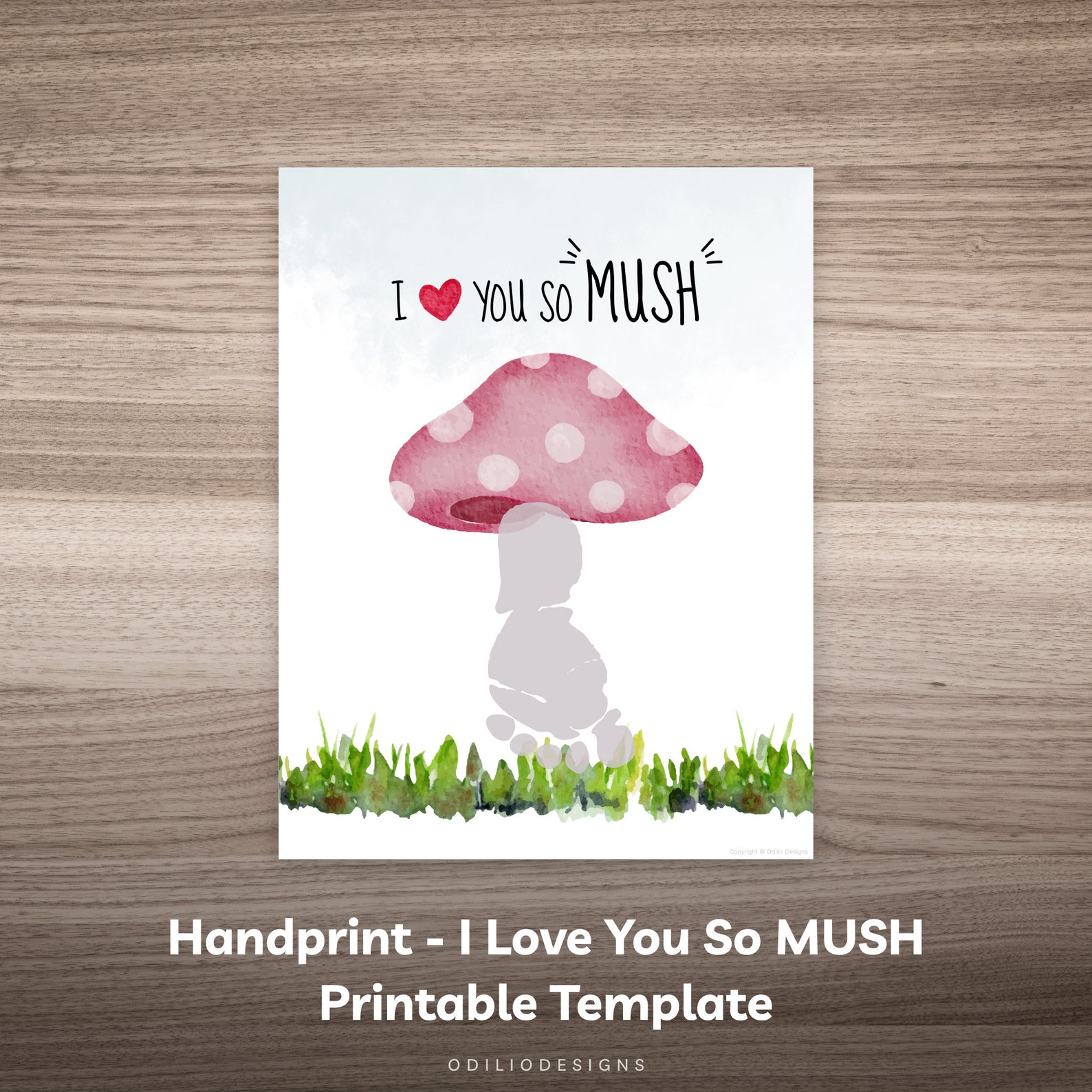 I Love You so Much Handprint Art for Valentine's Day Gift From Baby ...