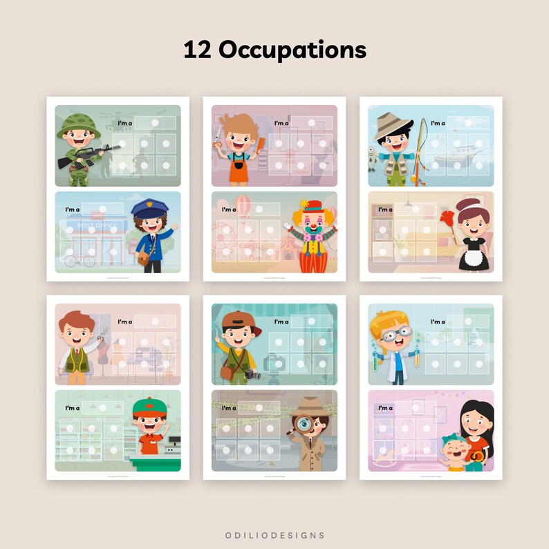 Community Helpers Activity Busy Book Printable Worksheet for Toddler ...