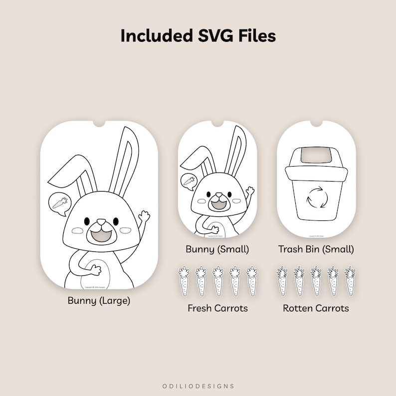 Bunny Flisat Insert SVG Template for Trofast Bin Lid & Flisat Sensory ...