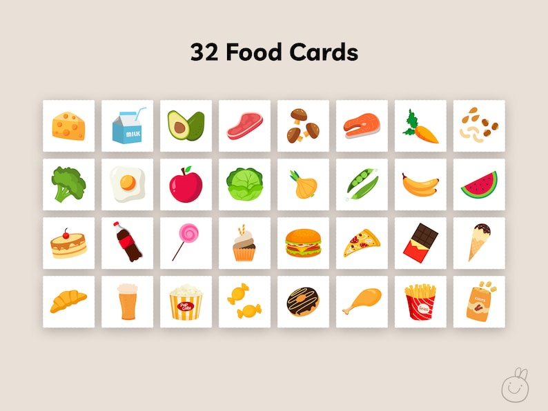 Healthy and Unhealthy Food Sorting Game on Flisat Table - Etsy