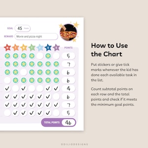 Editable Reward Chart for Kids Chore List Printable PDF Template for ...
