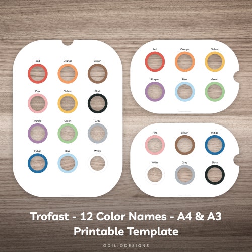 Color Sorting Activity Flisat Trofast Lid Insert Printable - Etsy