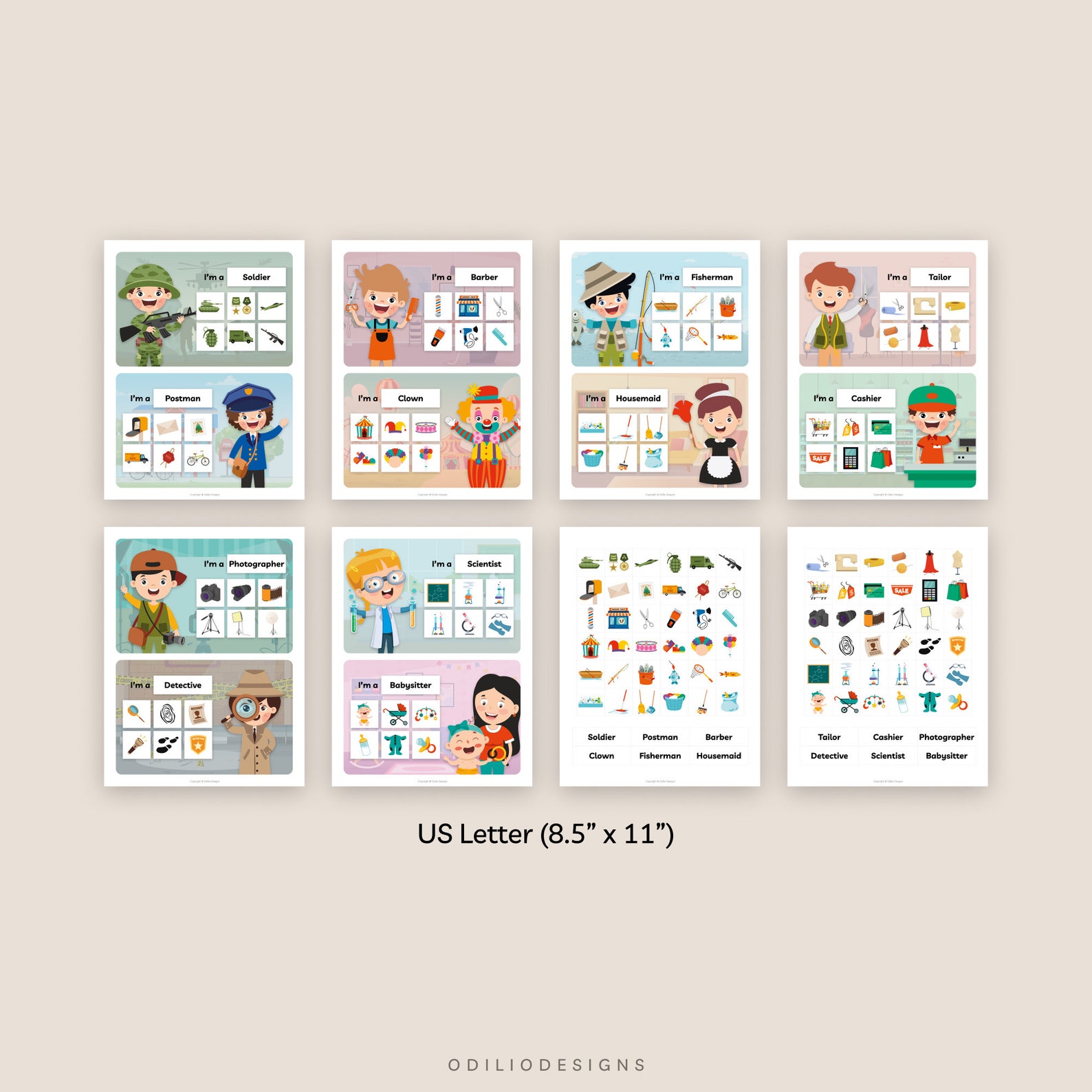 Community Helpers Activity Busy Book Printable Worksheet for Toddler ...