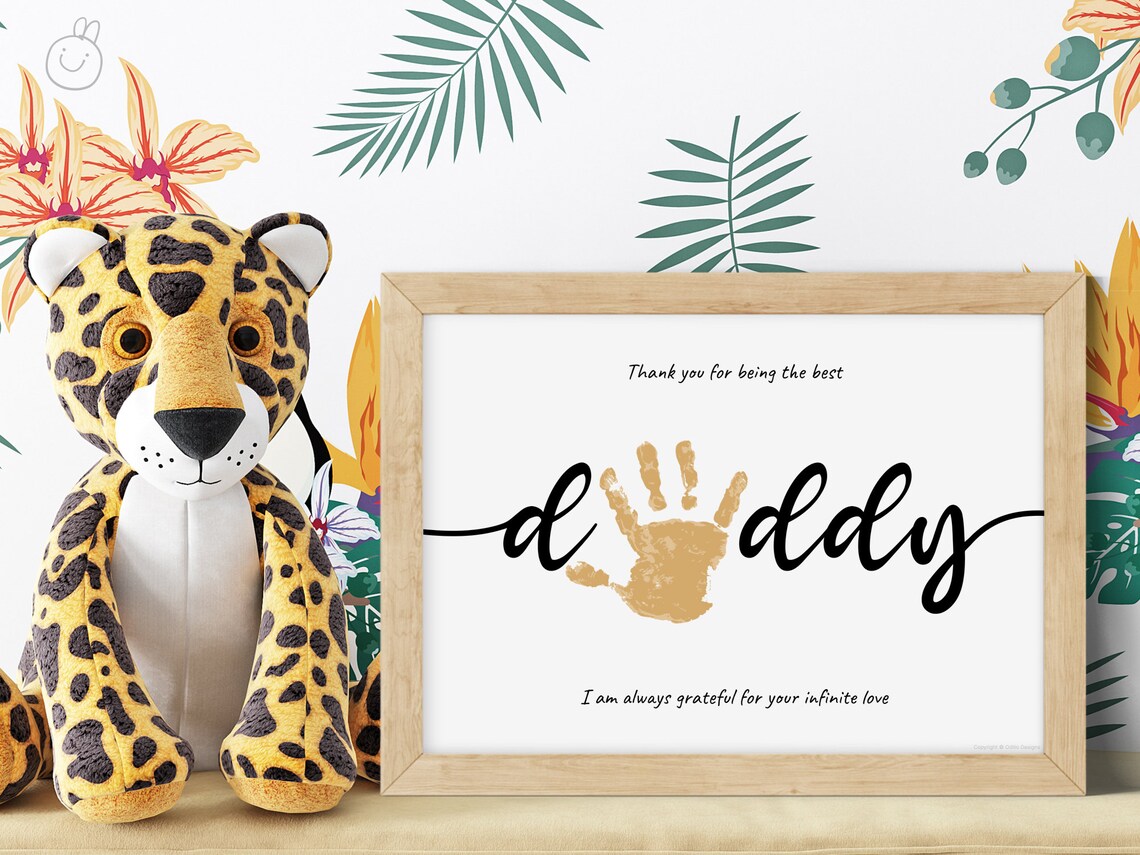 Daddy Handprint Art for Father's Day Dad Birthday Gift - Etsy
