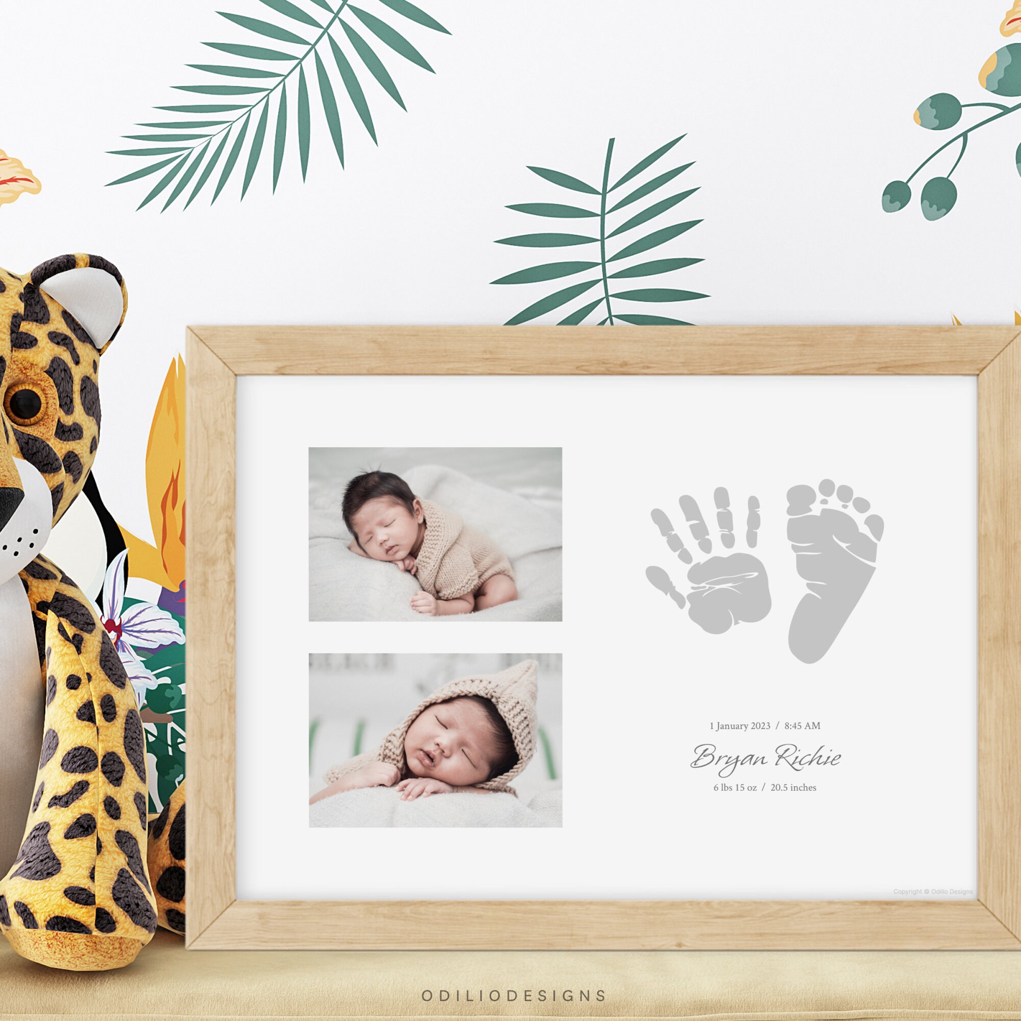 Newborn Handprint Footprint Kit Personalized Baby Boy Girl Keepsake ...