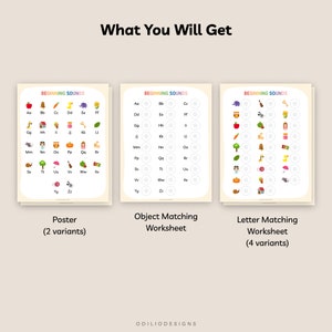 Beginning Sound Objects Worksheet Printable Alphabet Letters & Phonics ...