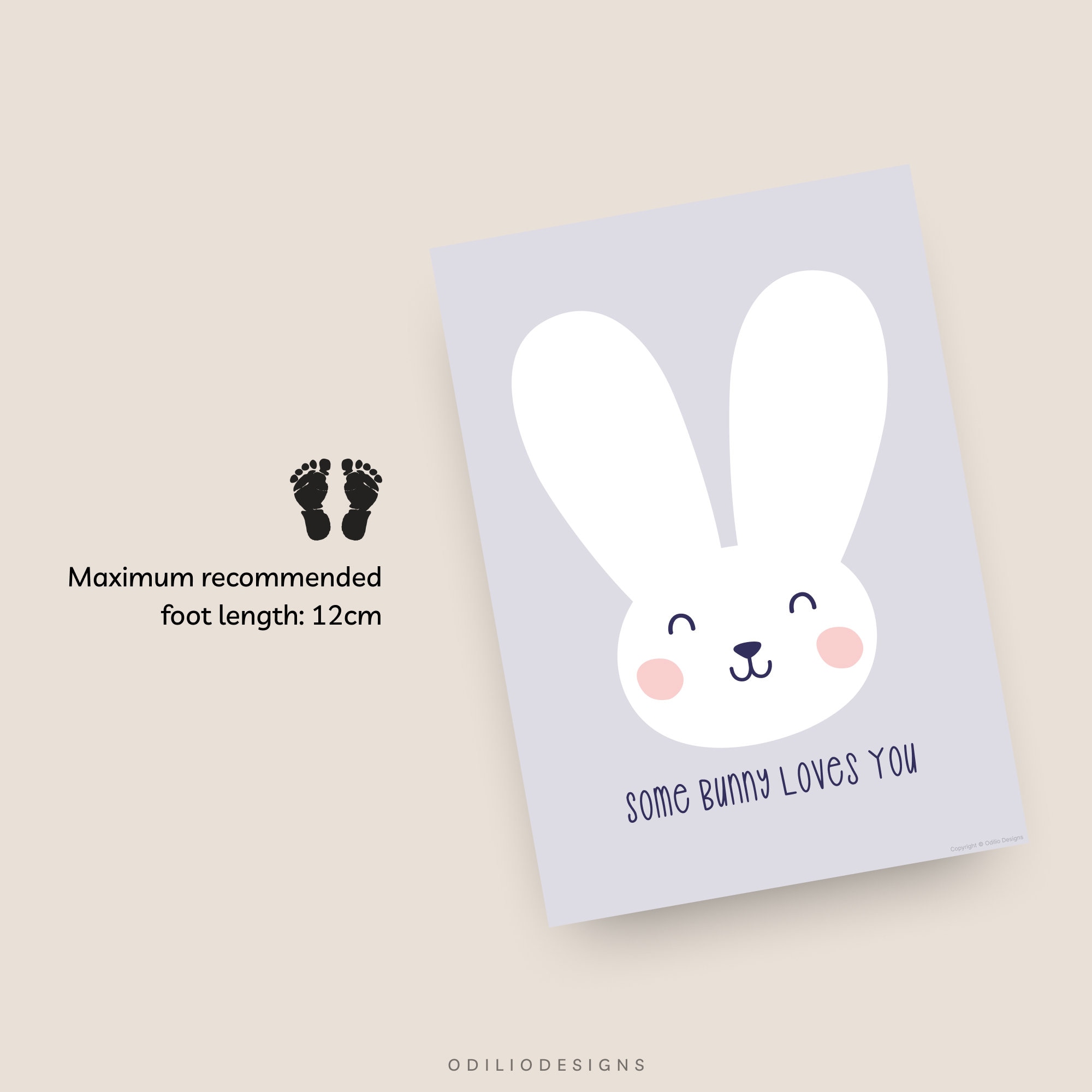 Easter Handprint Footprint Art Craft Some Bunny Loves You Sign for Baby ...