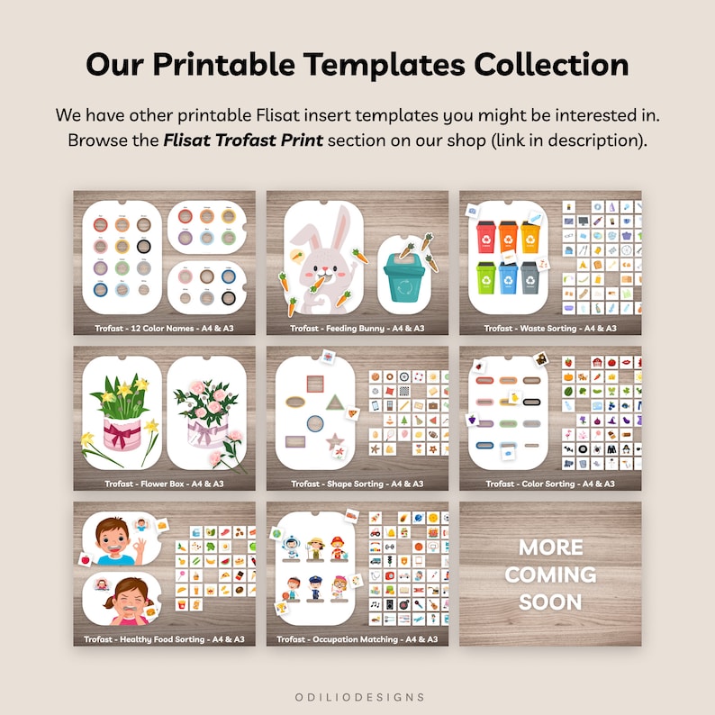 Color Sorting Activity Flisat Trofast Lid Insert Printable - Etsy