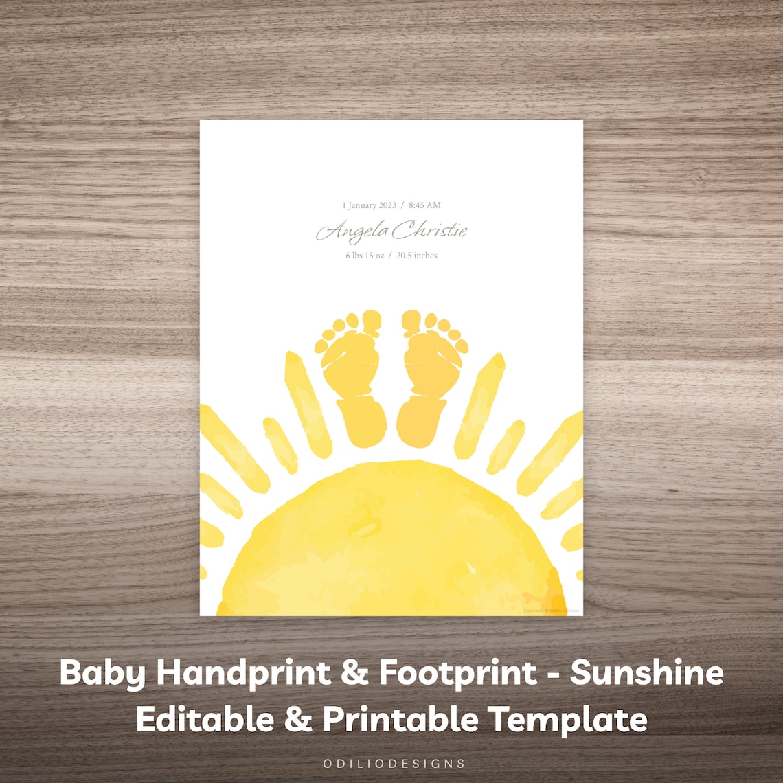 Personalized Baby Footprint Kit for Newborn Foot Feet Print Keepsake ...