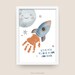 Love You to the Moon and Back Handprint Art Printable Rocket Moon Stars ...