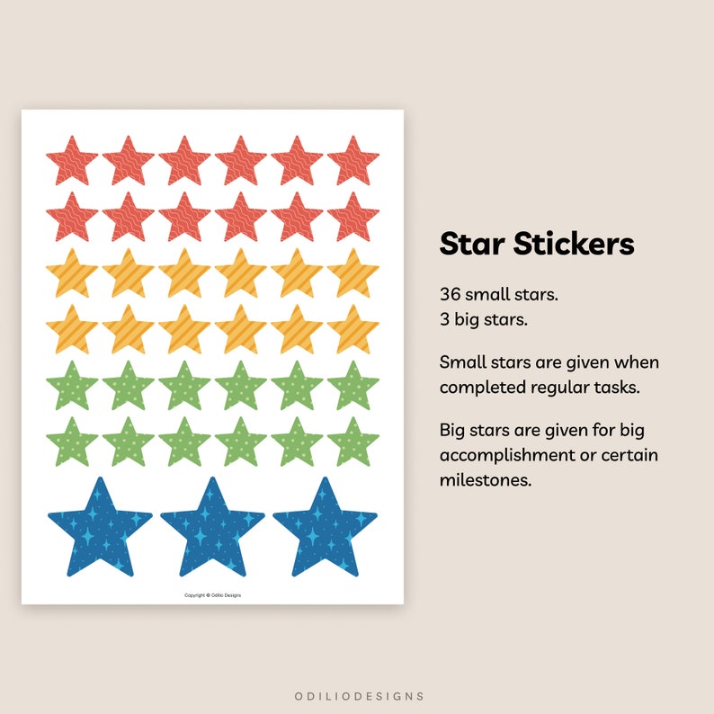 Star Reward Jar Printable Behavior Chart for Students Classroom Reward ...