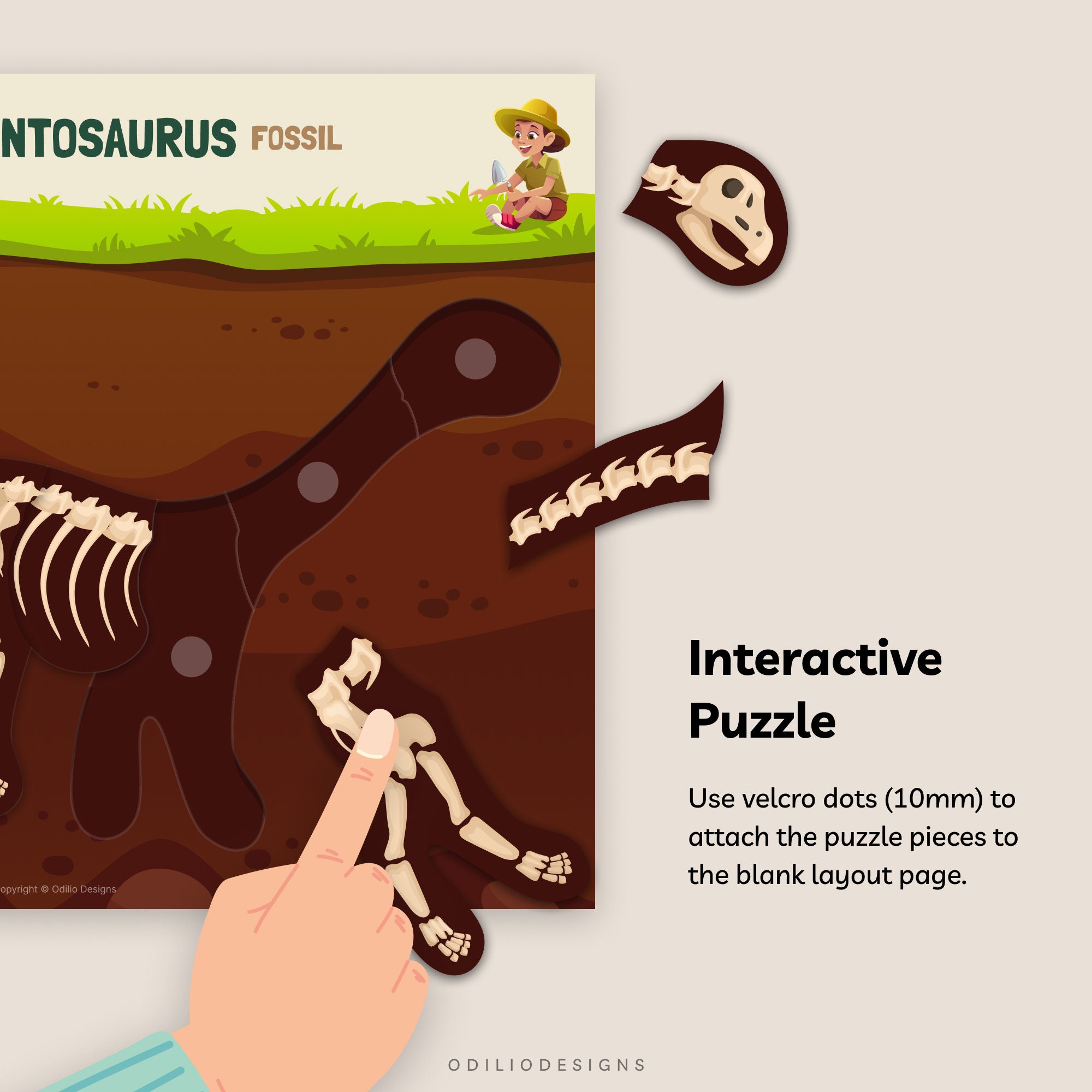 Dinosaur Fossil Puzzle for Kids Matching Game Printable Dino - Etsy