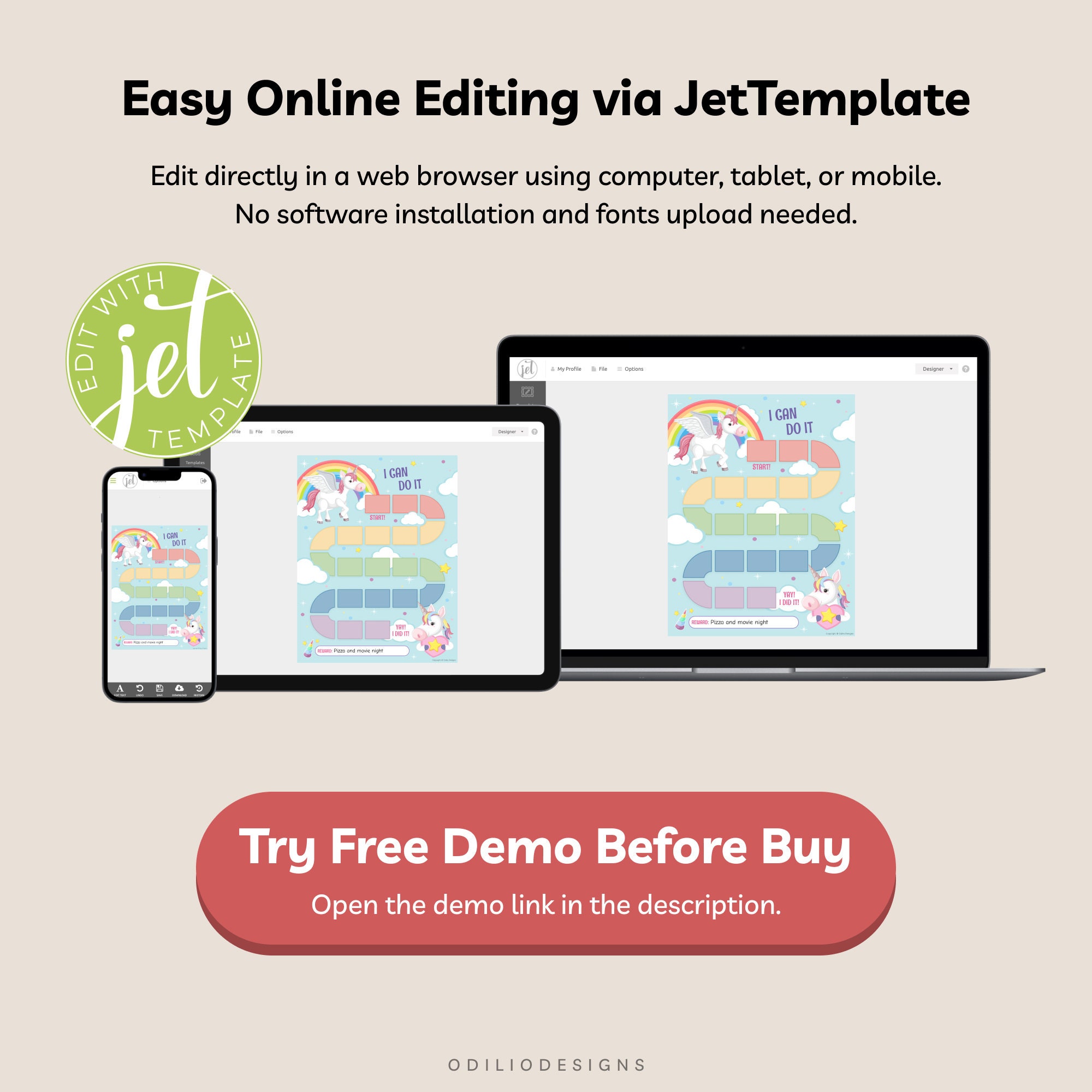 Rainbow Unicorn Goal Chart for Girls Reward Sticker Chart for Kids ...