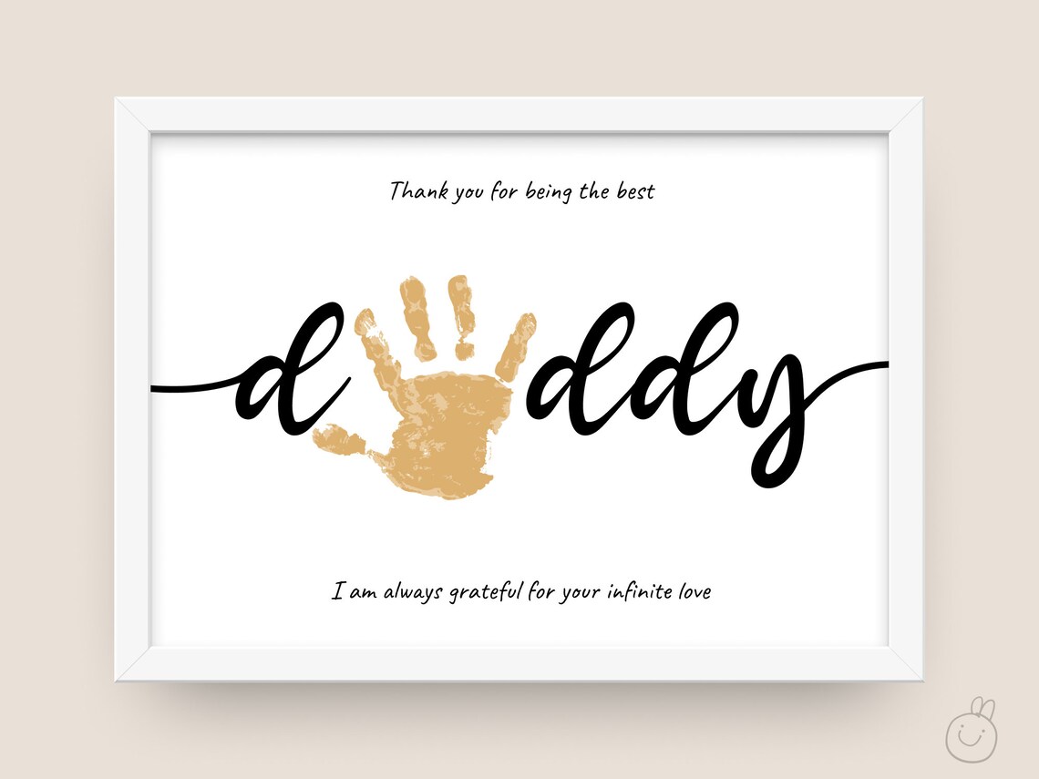 Daddy Handprint Art for Father's Day Dad Birthday Gift - Etsy