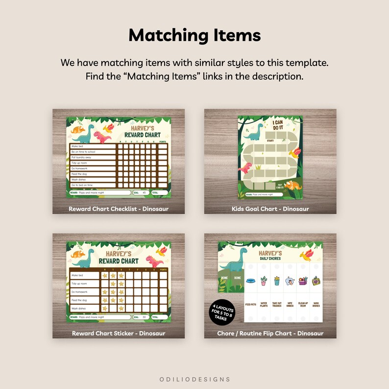 Editable Dinosaur Reward Chart Sticker for Kids Chore List Printable ...