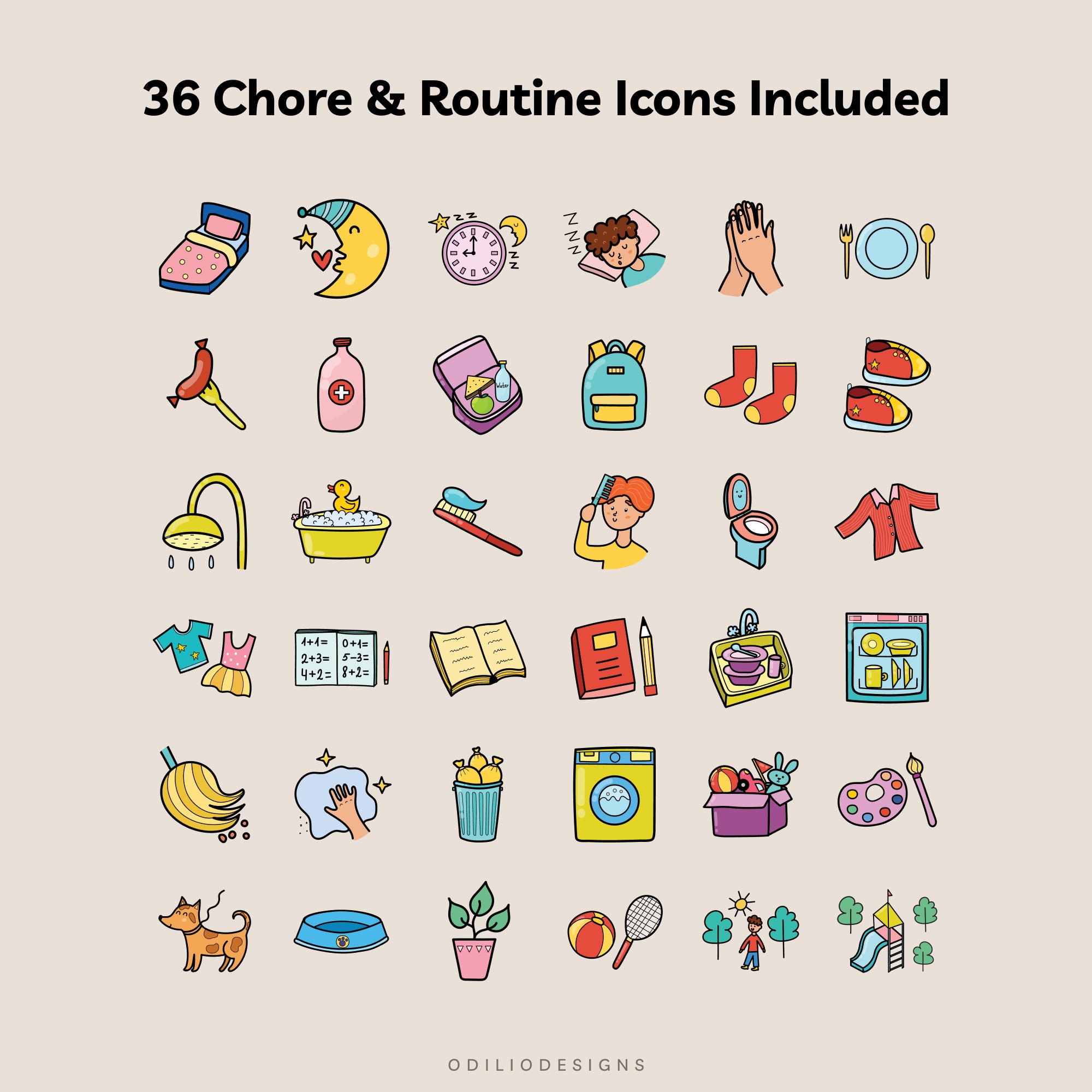 Editable Bedtime Routine Chart for Kids Evening Routine Card - Etsy Canada