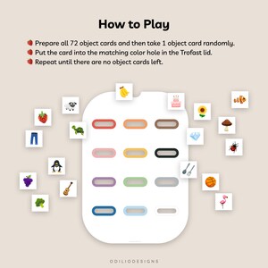 Color Sorting Activity Flisat Trofast Lid Insert Printable Template for ...