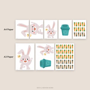 Feeding Bunny Flisat Insert Trofast Bin Lid Printable Easter Rabbit ...