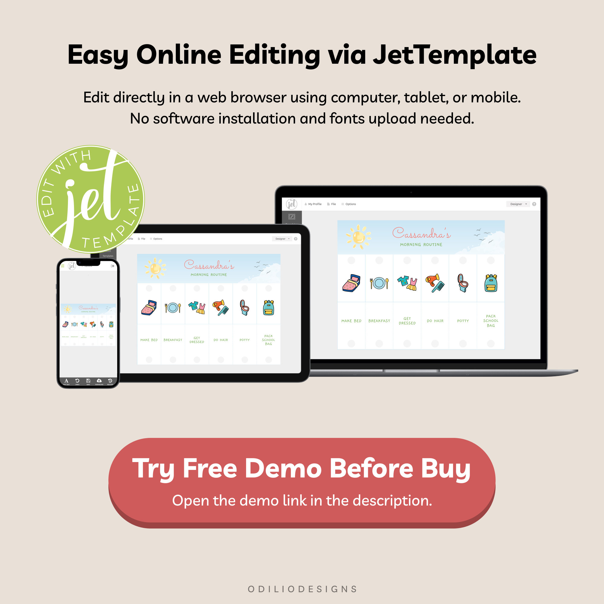 Editable Morning Routine Flip Chart for Kids Before School Routine ...