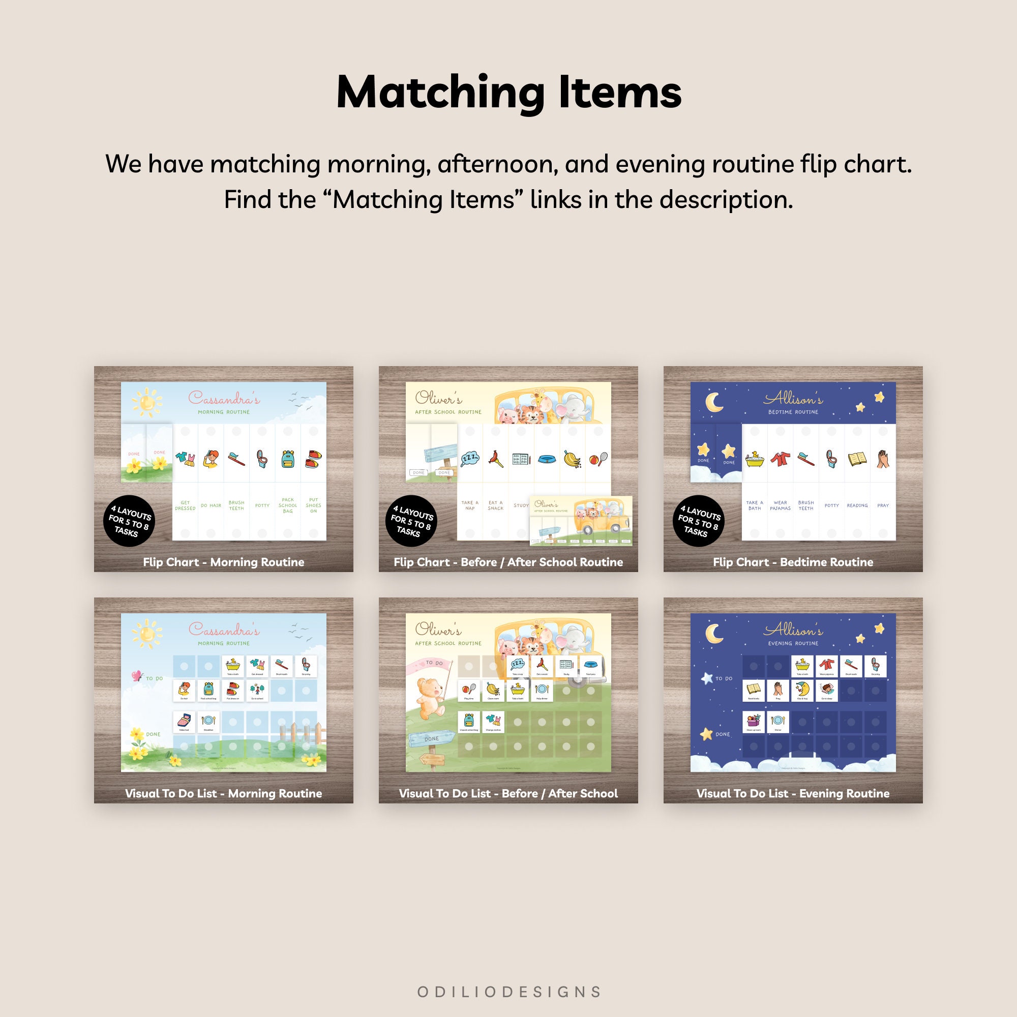 After School Routine Chart for Kids Before School Morning Checklist ...