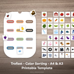 Color Sorting Activity Flisat Trofast Lid Insert Printable - Etsy