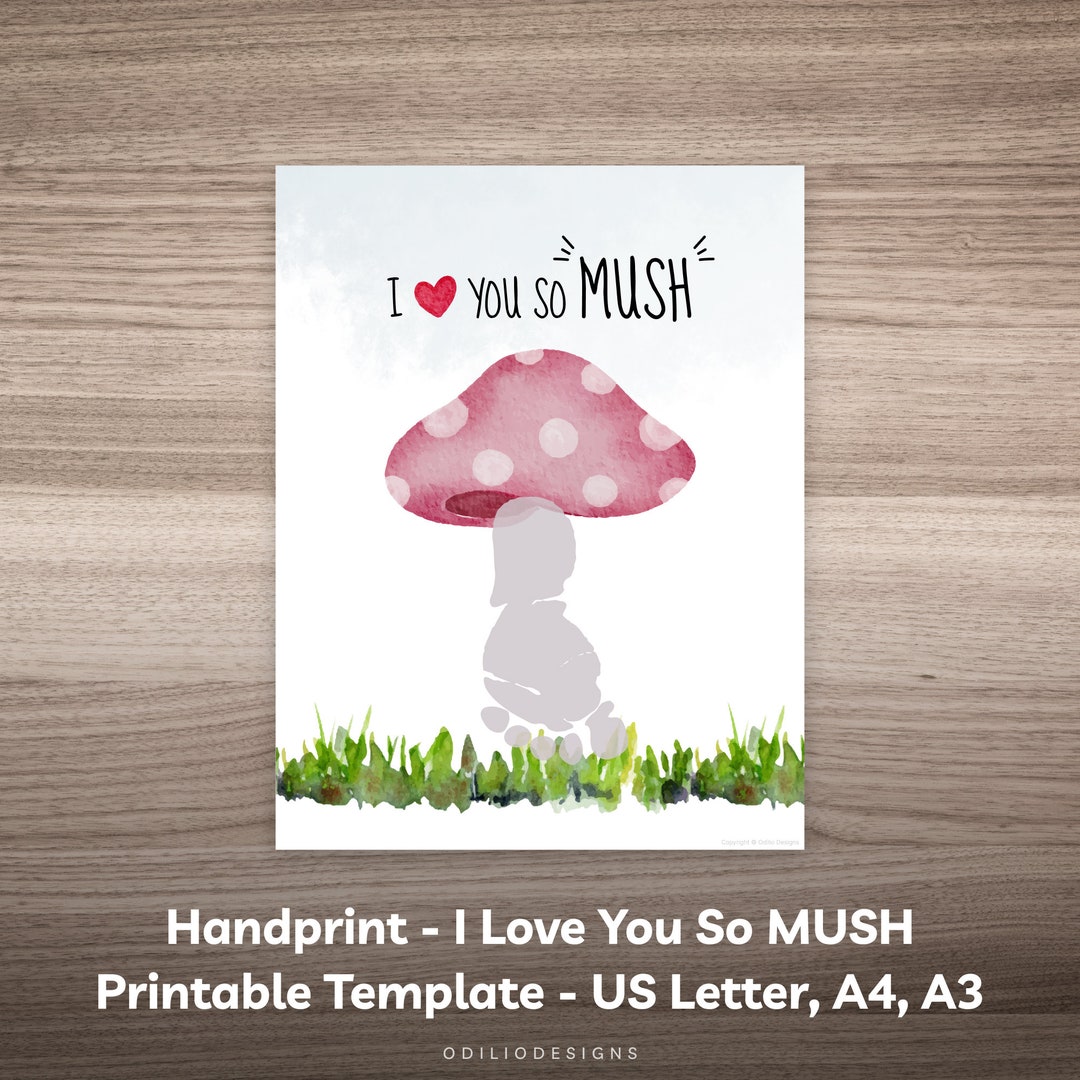 I Love You so Much Handprint Art for Valentine's Day Gift From Baby ...