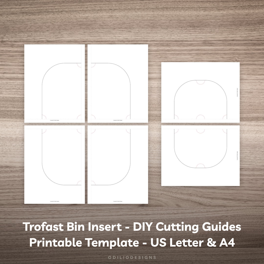 Trofast Lid Insert Cardboard Cutting Template for DIY Flisat Table ...