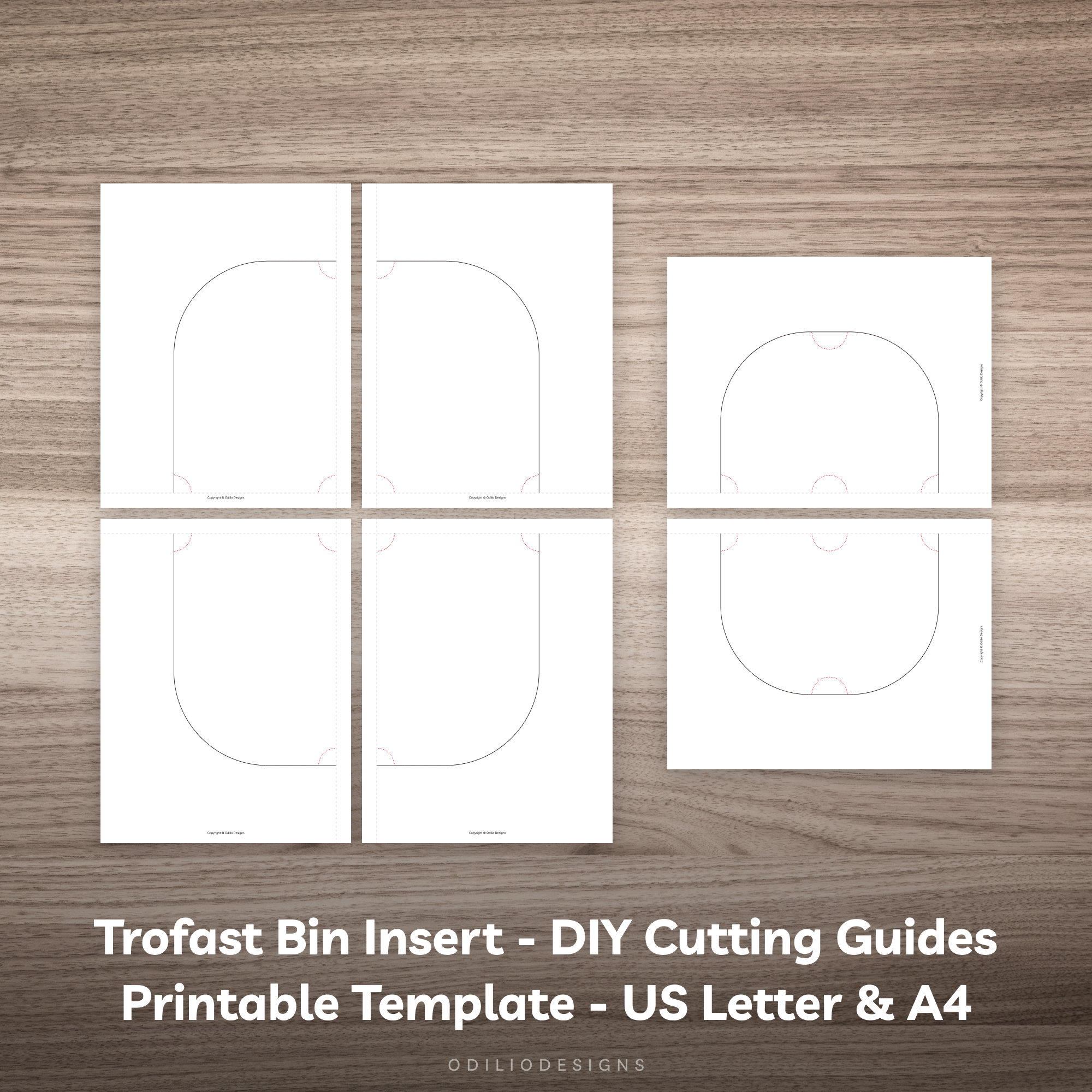 Gabarit de découpe en carton Trofast Lid Insert pour DIY Flisat Table ...
