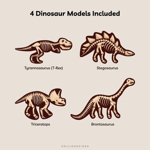 Dinosaur Fossil Puzzle for Kids Matching Game Printable Dino Skeleton ...