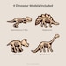 Dinosaur Fossil Puzzle for Kids Matching Game Printable Dino Skeleton ...