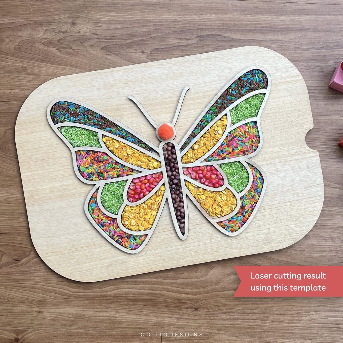Puzzle papillon Flisat Insert Trofast Bin Couvercle - modèle DXF SVG ...