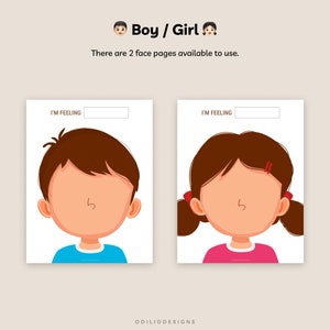 Emotions Activity Worksheet With Boy Girl Photo for Make A Face ...