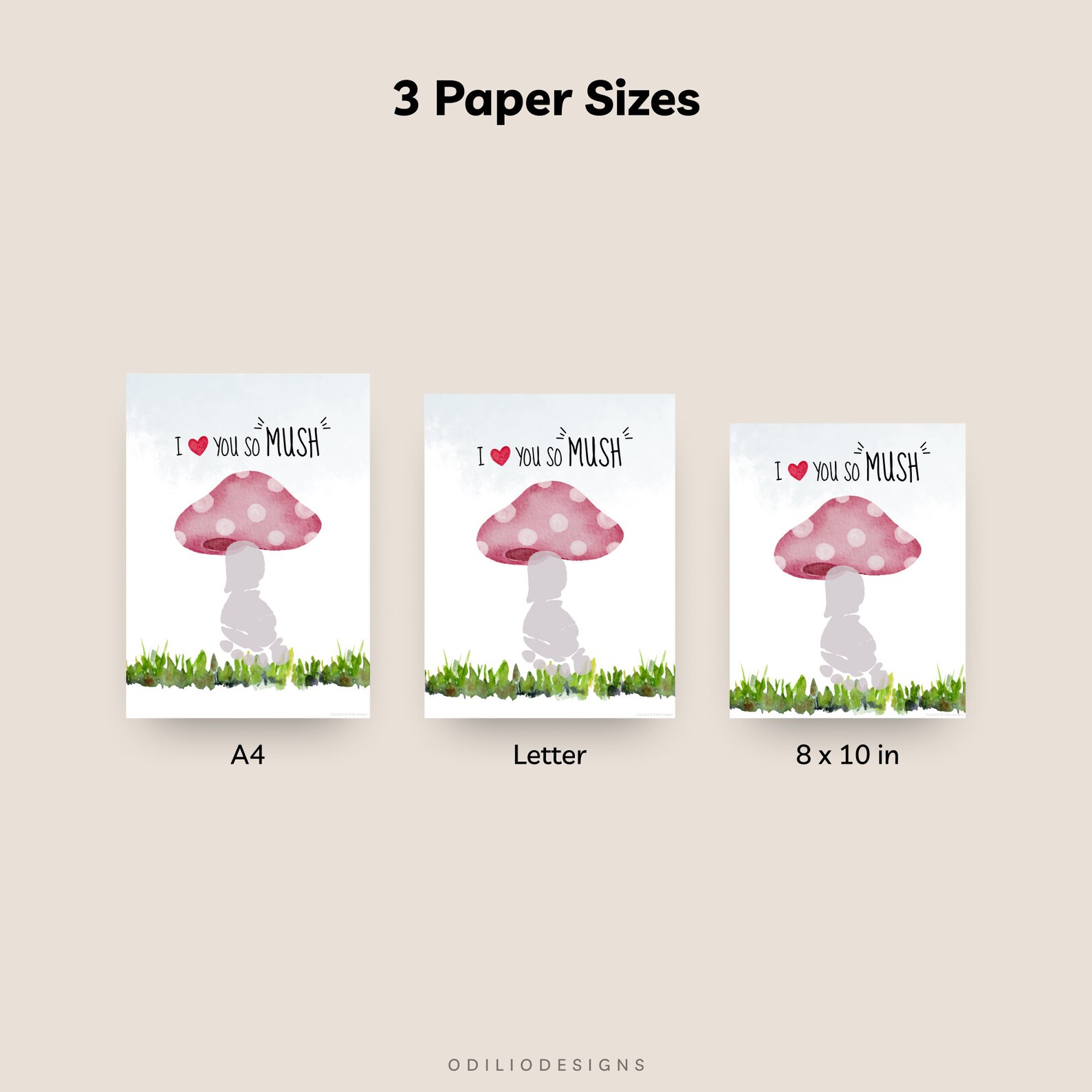 I Love You so Much Handprint Art for Valentine's Day Gift From Baby ...