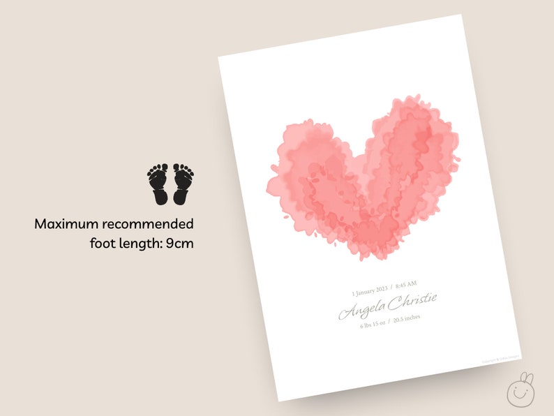 Personalized Baby Handprint Footprint Keepsake Printable - Etsy