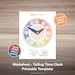 Telling Time Clock Printable Montessori Learning Tell Time for ...