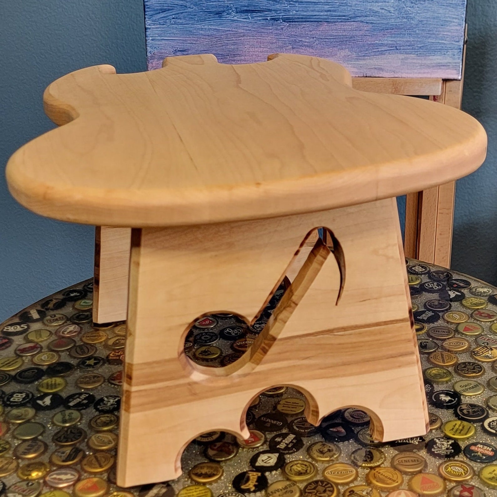 Guitar Step Stool Hard Maple Sean Ginny - Etsy