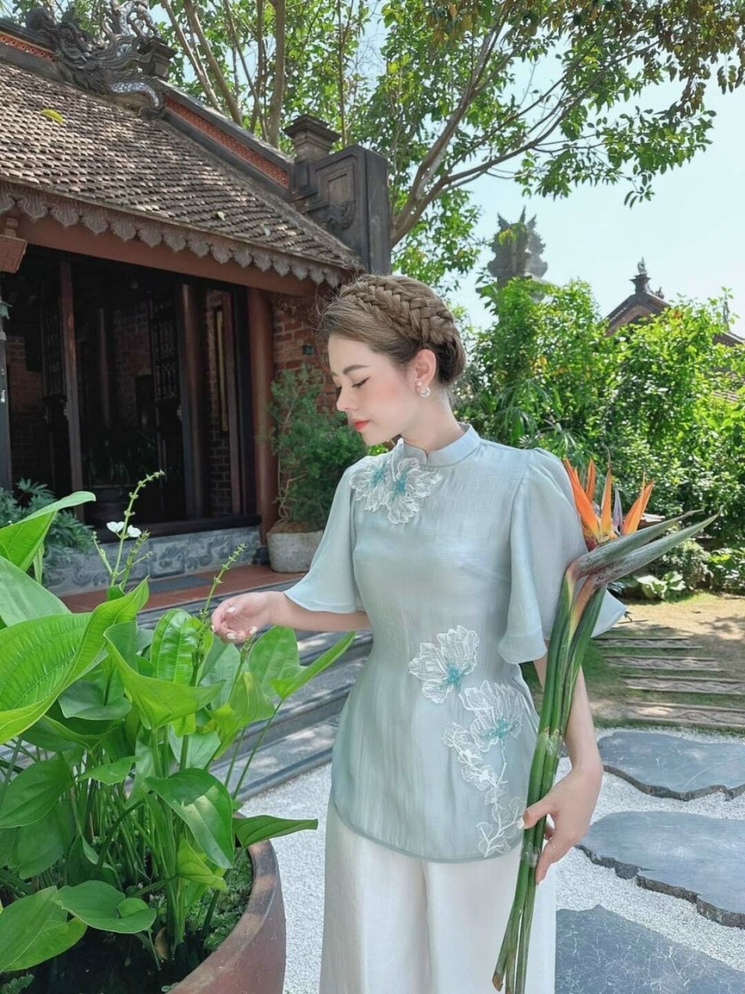 Do Lam Di Chua / Phap Phuc/ Do Bo Phat Tu/blue Silk Pajamas Set ...