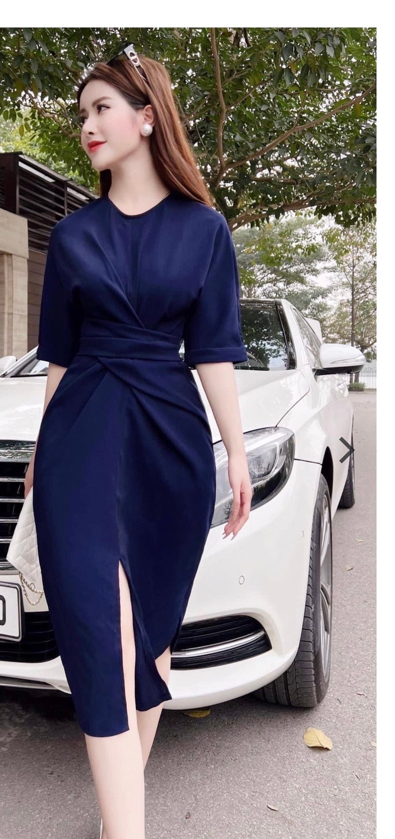 Elegant Design Blue Dress - Etsy