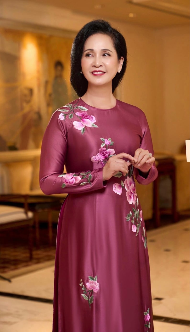 Vietnamese Traditional Dresses Ao Dai Purple - Etsy