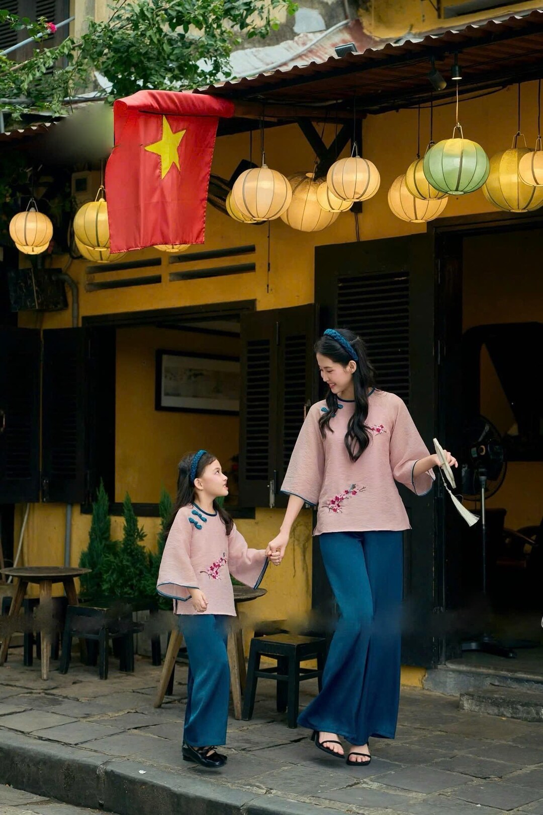 Mom and Daughter Matching Vietnamese Set-do Bo- Do Lam Di Chua- Pink ...